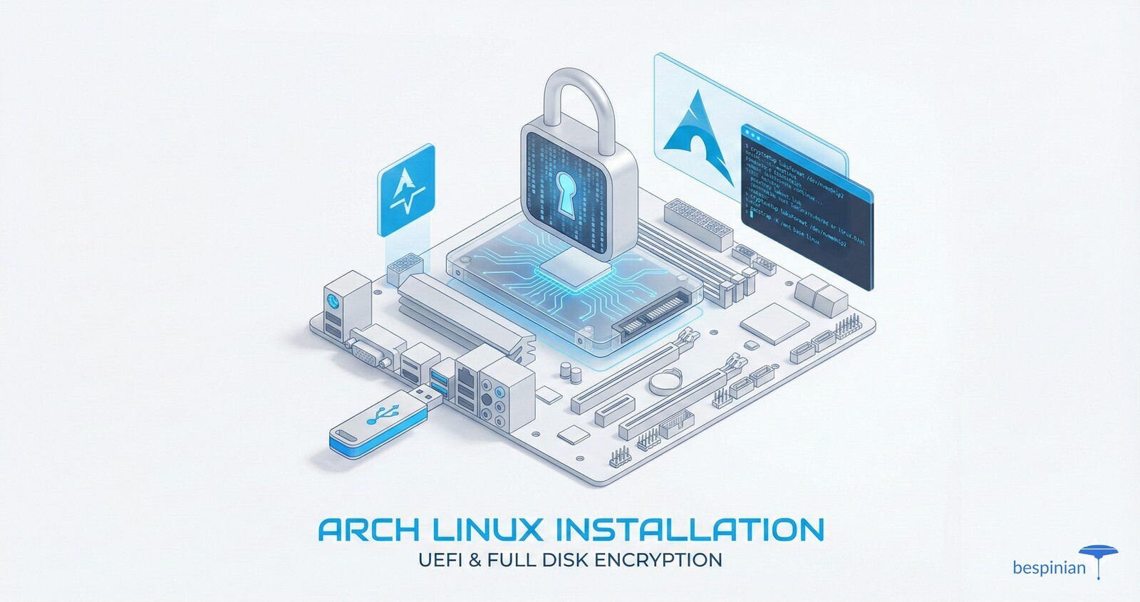 Installing Arch Linux on UEFI with Full Disk Encryption | Blog | bespinian